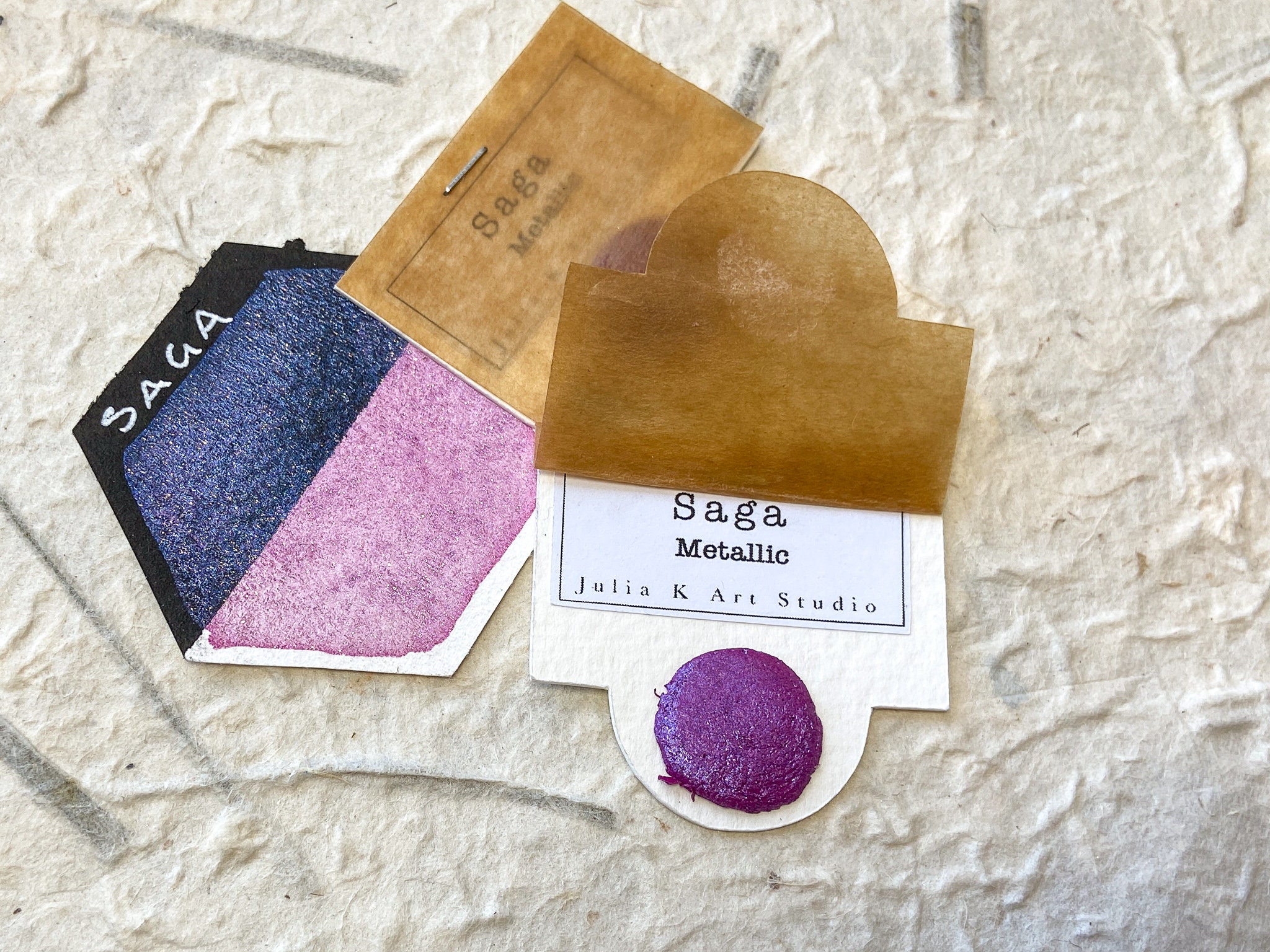 Single Dot Sample Blue & Purple - Handmade Watercolor Paint - Etsy