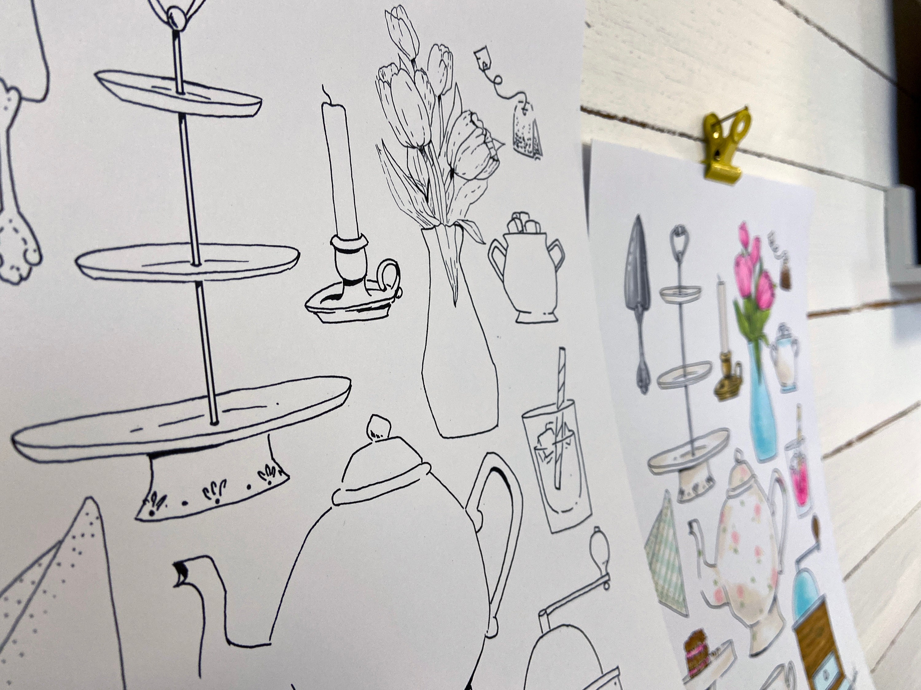 Fika Coloringsheet Printable by Julia Källén - Etsy