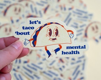 Let's Taco Bout It Sticker Therapy Sticker Counselor Sticker Mental ...