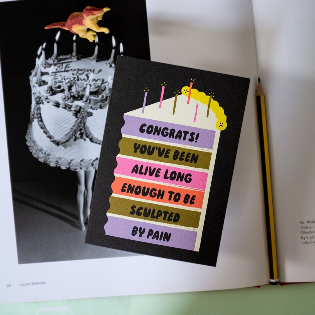 Sculpted by Pain Birthday Card Funny Cheeky Cynical - Etsy