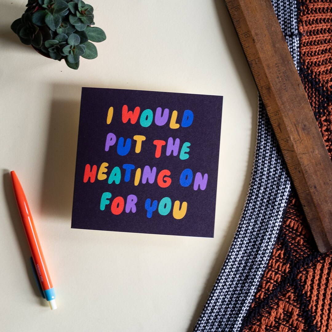 Heating Funny Winter Love Card Cost of Living Crisis Energy Bills - Etsy