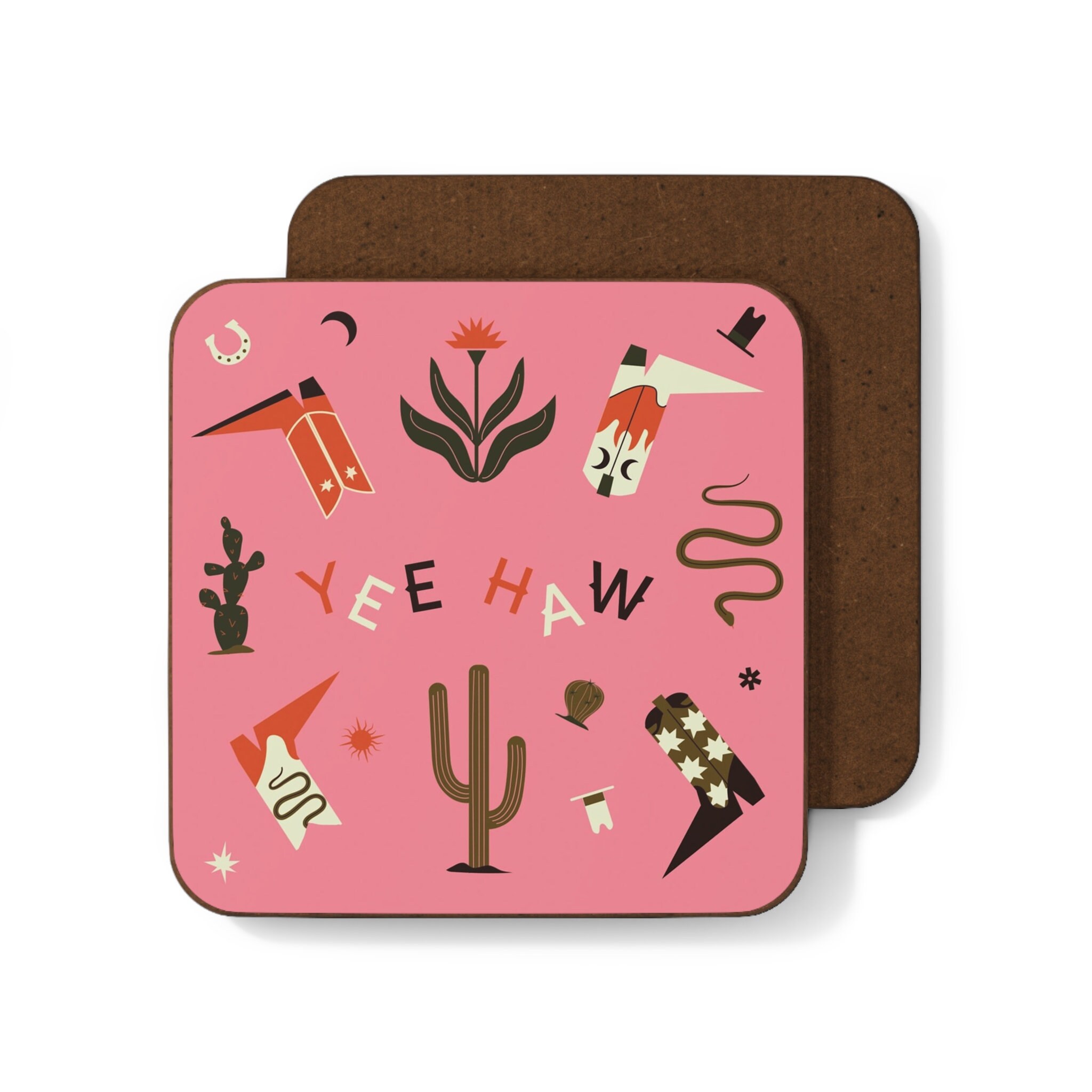 Yee Haw Coaster Set Cowboy Texas Boots - Etsy UK