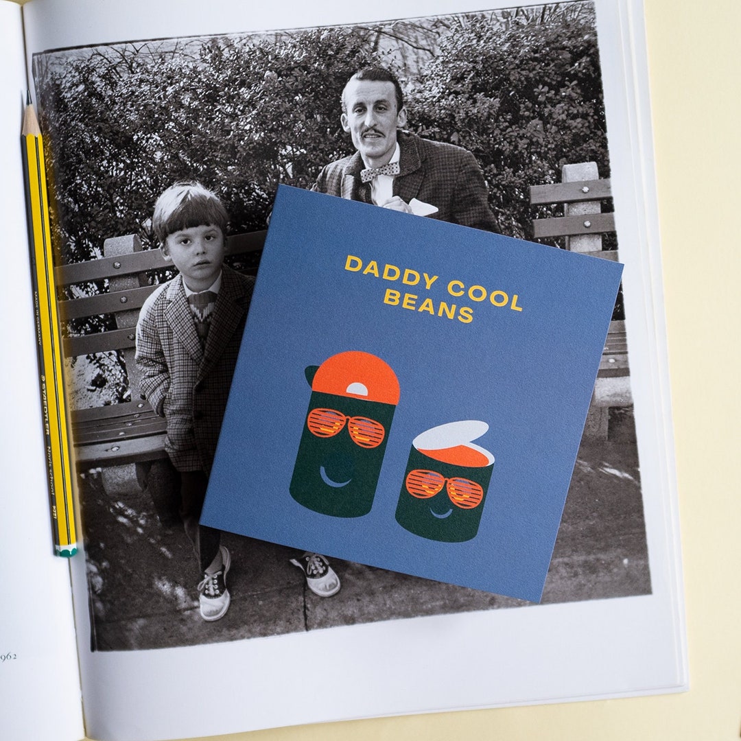 Daddy Cool Beans Greeting Card Funny Father's Day - Etsy