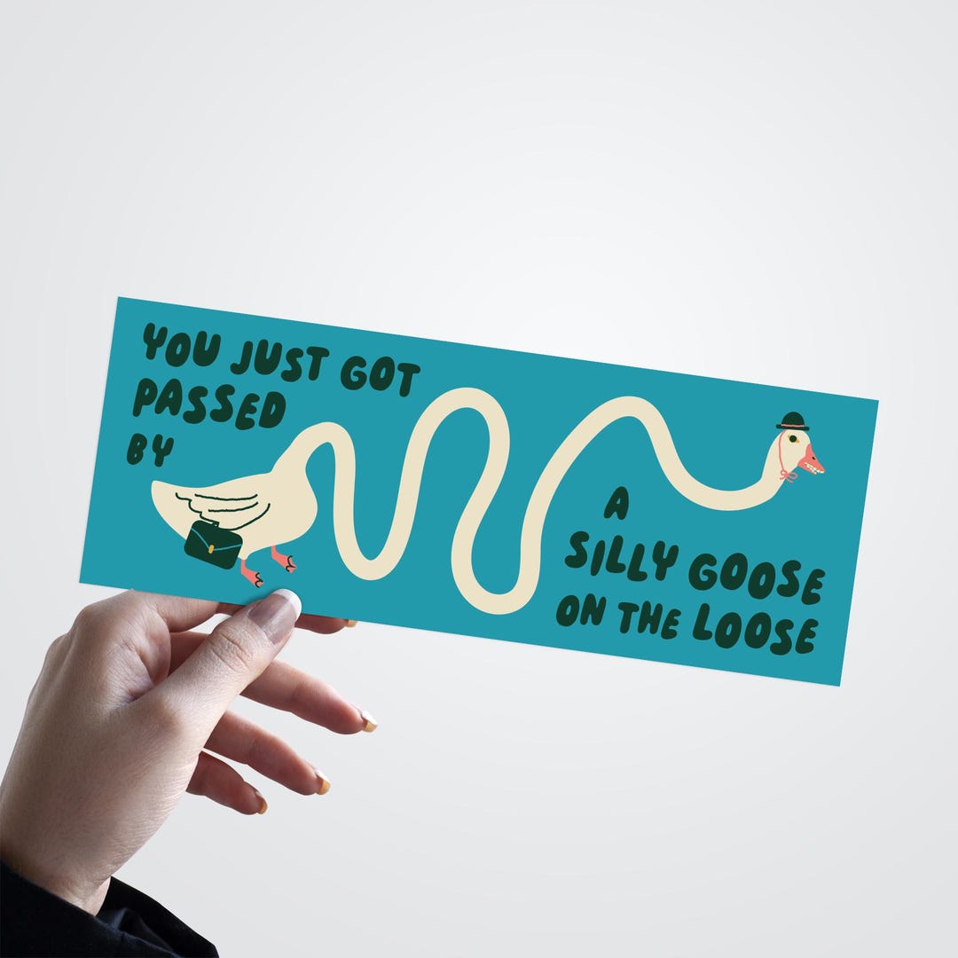 Silly Goose Funny Bumper Sticker - Etsy