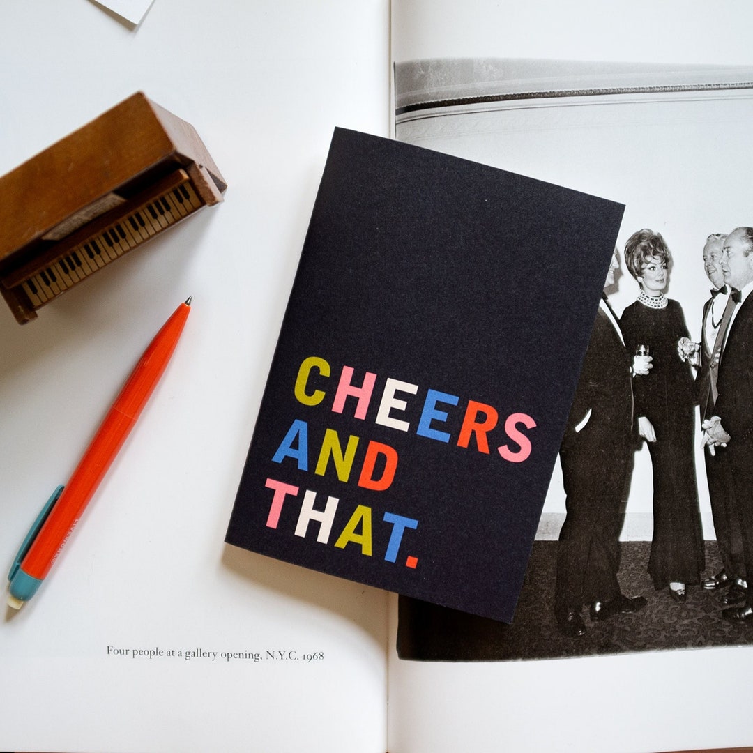 Cheers and That Greeting Card Funny Congratulations Cheeky Rude - Etsy