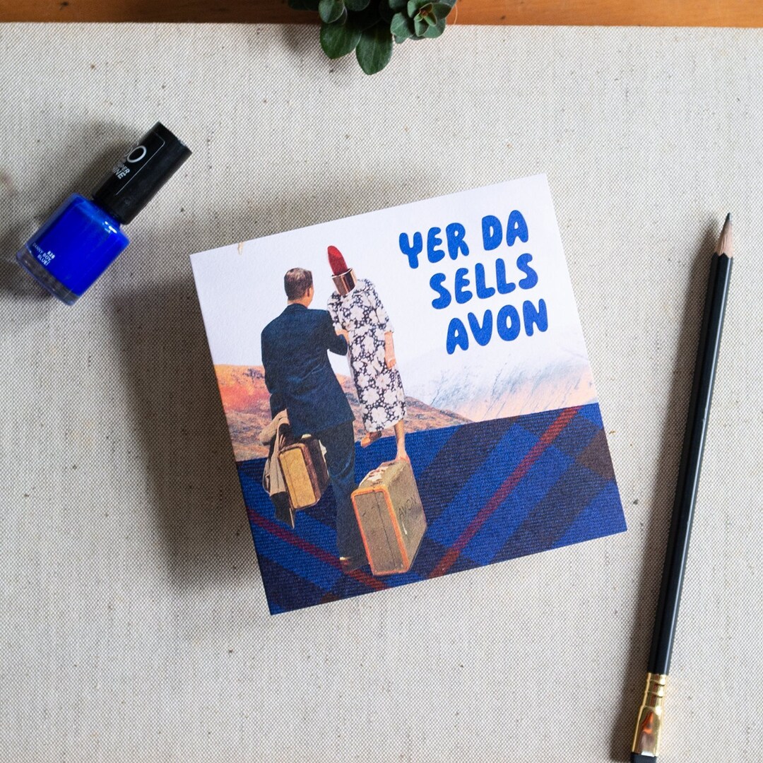 Yer Da Sells Avon Father's Day Card Funny Scottish Insult Collage - Etsy UK