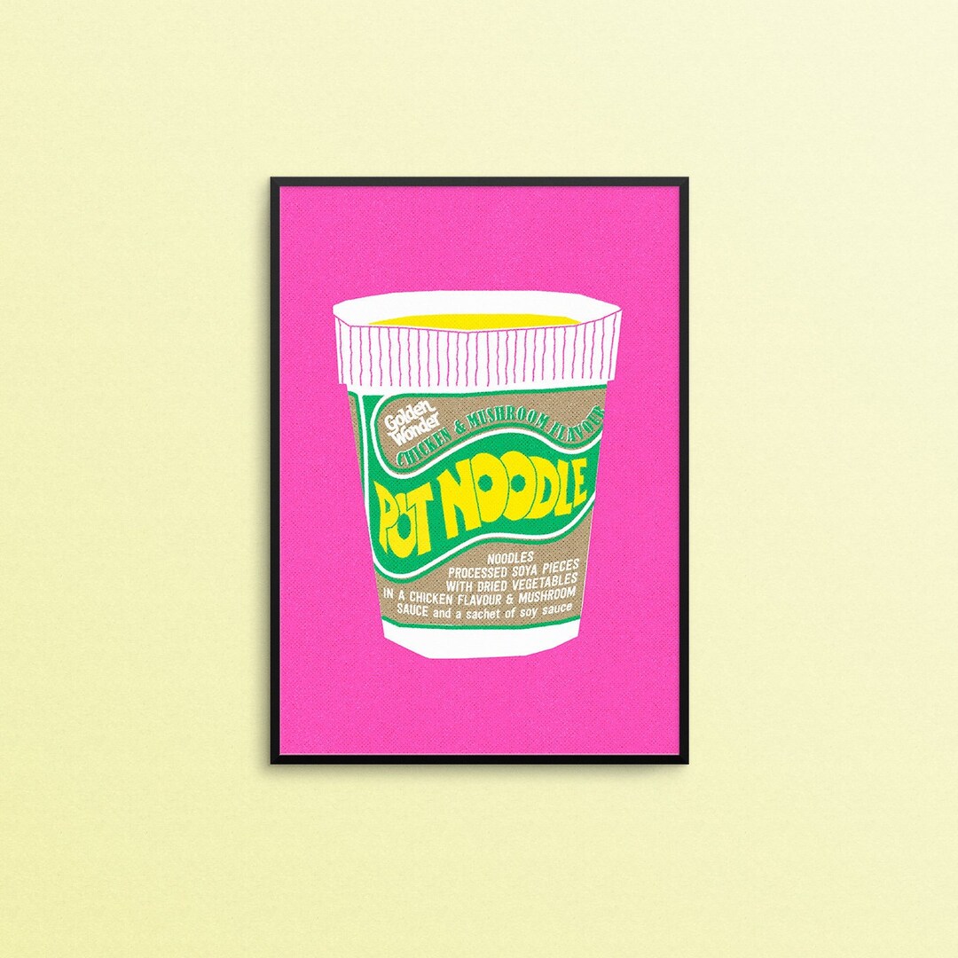 Pot Noodle Art Print Retro Vintage Packaging Wall Art - Etsy