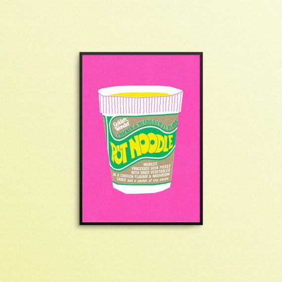 Pot Noodle Art Print Retro Vintage Packaging Wall Art - Etsy