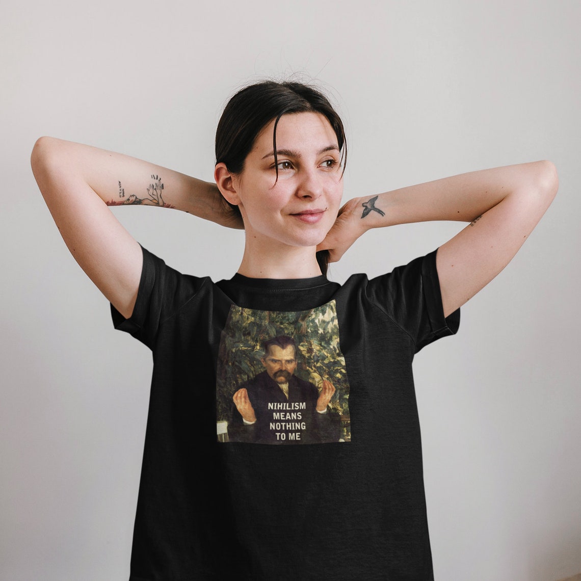 Nietzsche T-shirt Funny Nihilism Means Nothing to Me - Etsy