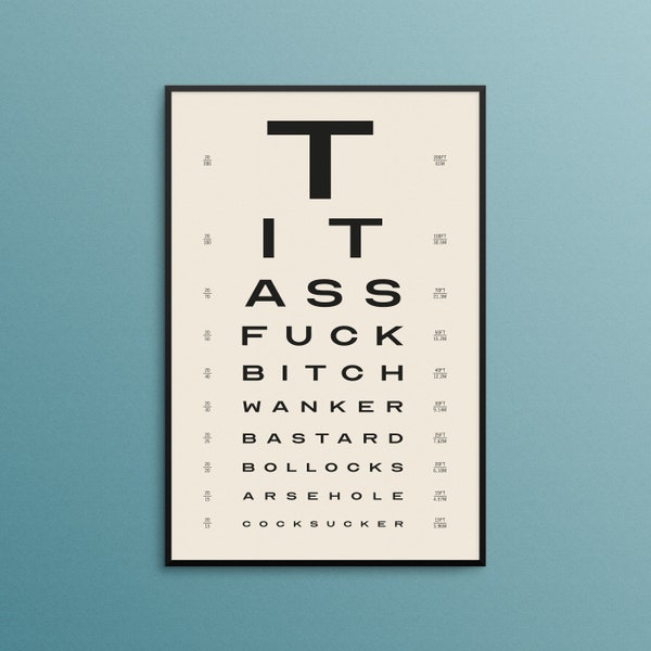 Snellen Chart - Etsy