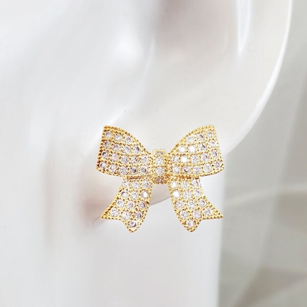 Bow Earrings - Etsy