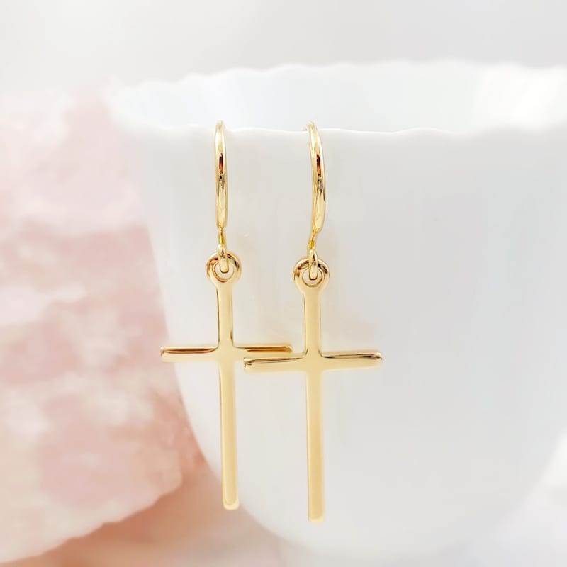 Cross Earrings - Etsy