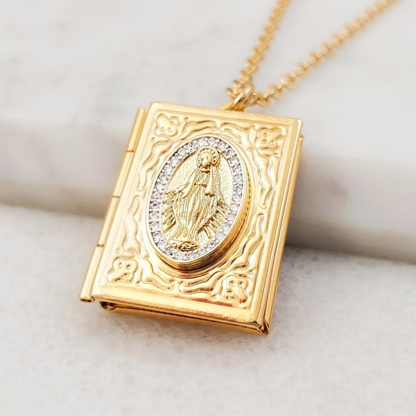 Virgin Mary Locket - Etsy