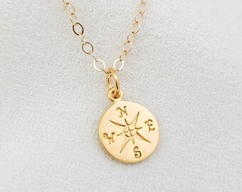 Large Gold Compass Pendant - Etsy