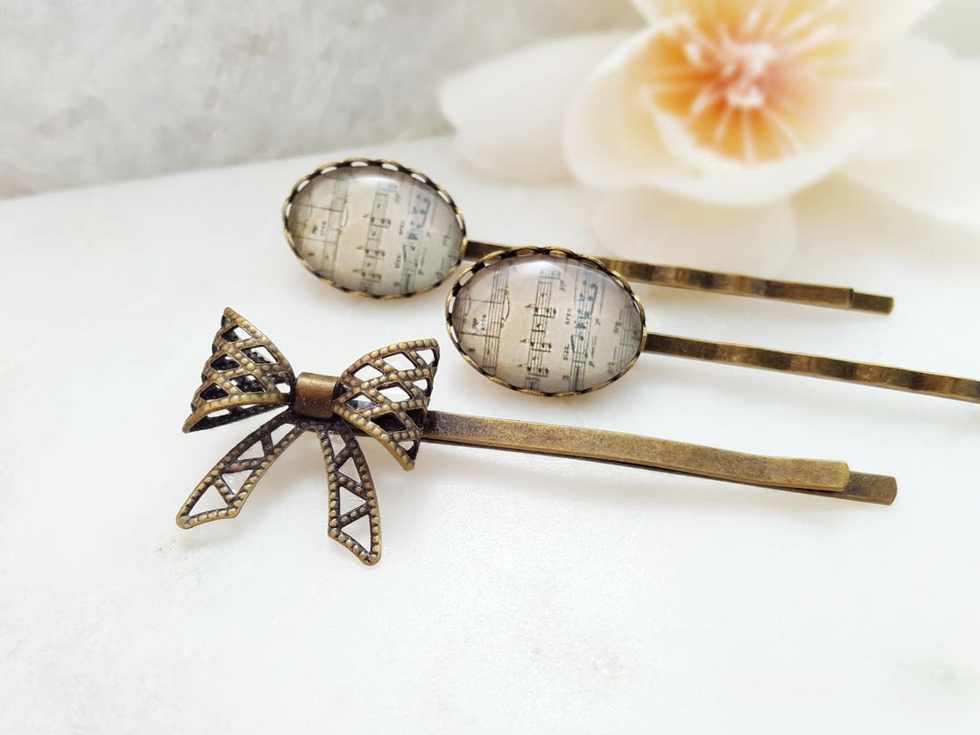 Music Note Hair Clips LADIES MUSICIAN GIFT Sheet Music - Etsy