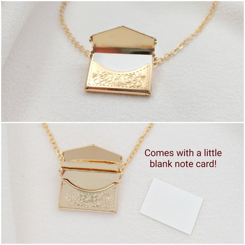 ENVELOPE LOCKET NECKLACE Porcelain Flower Rose Gold Locket - Etsy