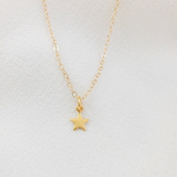 GOLD STAR NECKLACE Gold Filled Celestial Jewelry Gifts for - Etsy