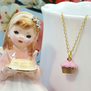 CUPCAKE NECKLACE GOLD Little Baker Necklace Gift, Bakering Gift for ...