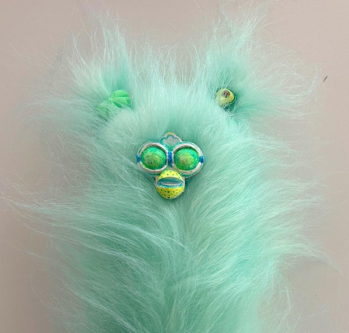 Pastel Green Loaf Long Furby // Furby Art Doll - Etsy