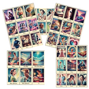 1950s Kipper Card Deck, Printable Deck, 38 Cards, 4 Backing Choices. - Etsy