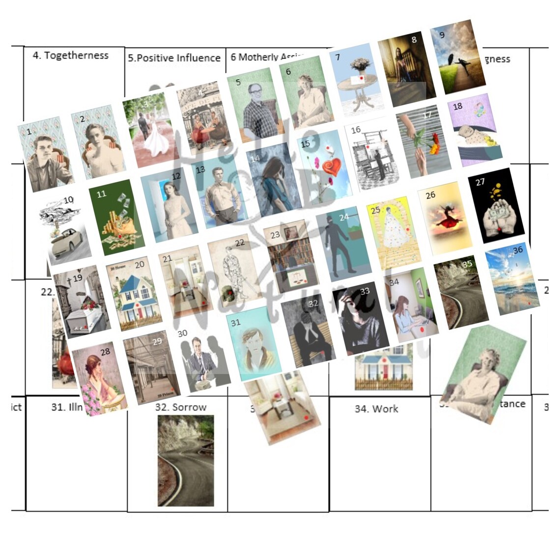 Kipper Grand Tableau Printable PDF Template and Mini Cards - Etsy