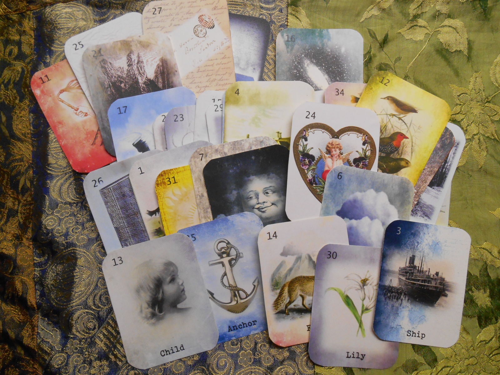 Vintage Lenormand Cards 36 Divination Cards Printable - Etsy