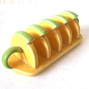Carlton Ware Art Deco Toast Rack 1920's Australian Yellow/green Made in ...