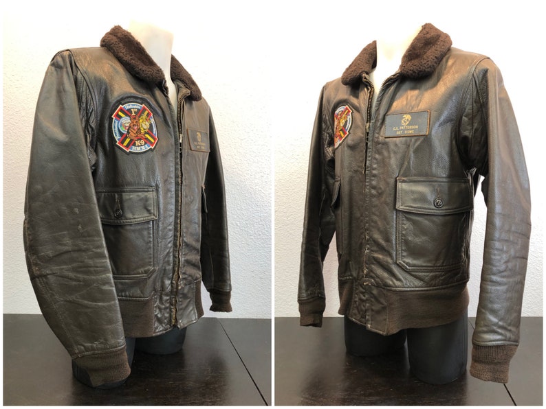 1970s Navy Type G-1 Leather Jacket (HMX-1) Presidential and VIP Marine ...