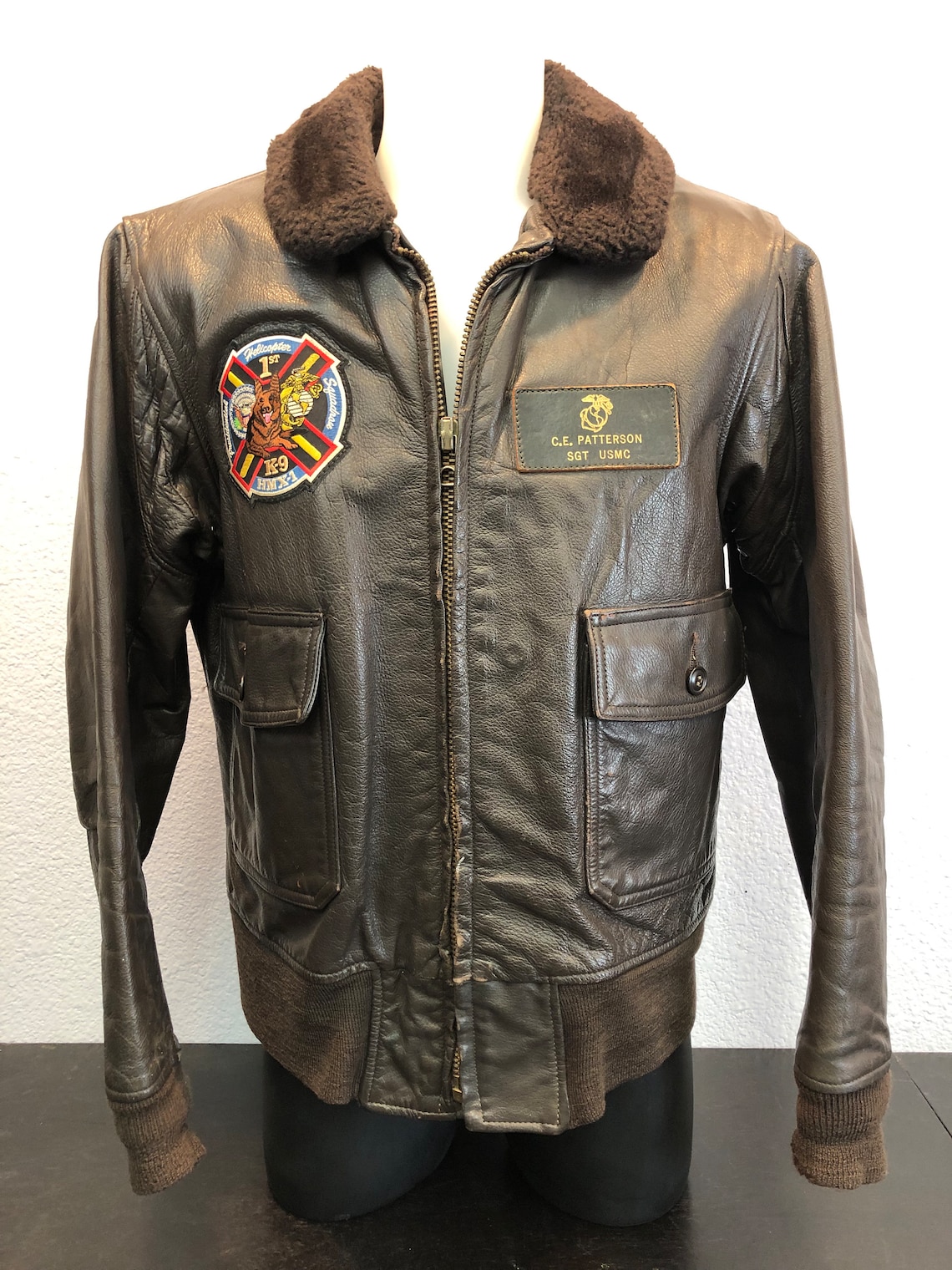 1970s Navy Type G-1 Leather Jacket (HMX-1) Presidential and VIP Marine ...