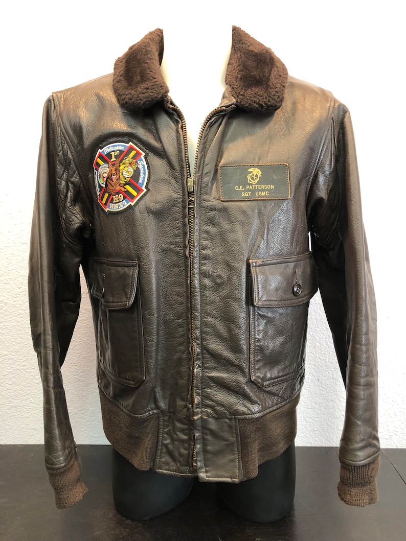 1970s Navy Type G-1 Leather Jacket (HMX-1) Presidential and VIP Marine ...
