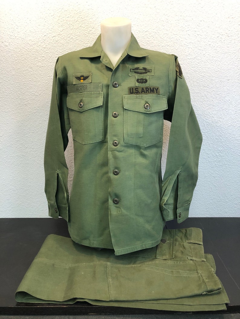 Original US Army Vietnam War Mike Force Member 1970 OG-107 Cotton ...