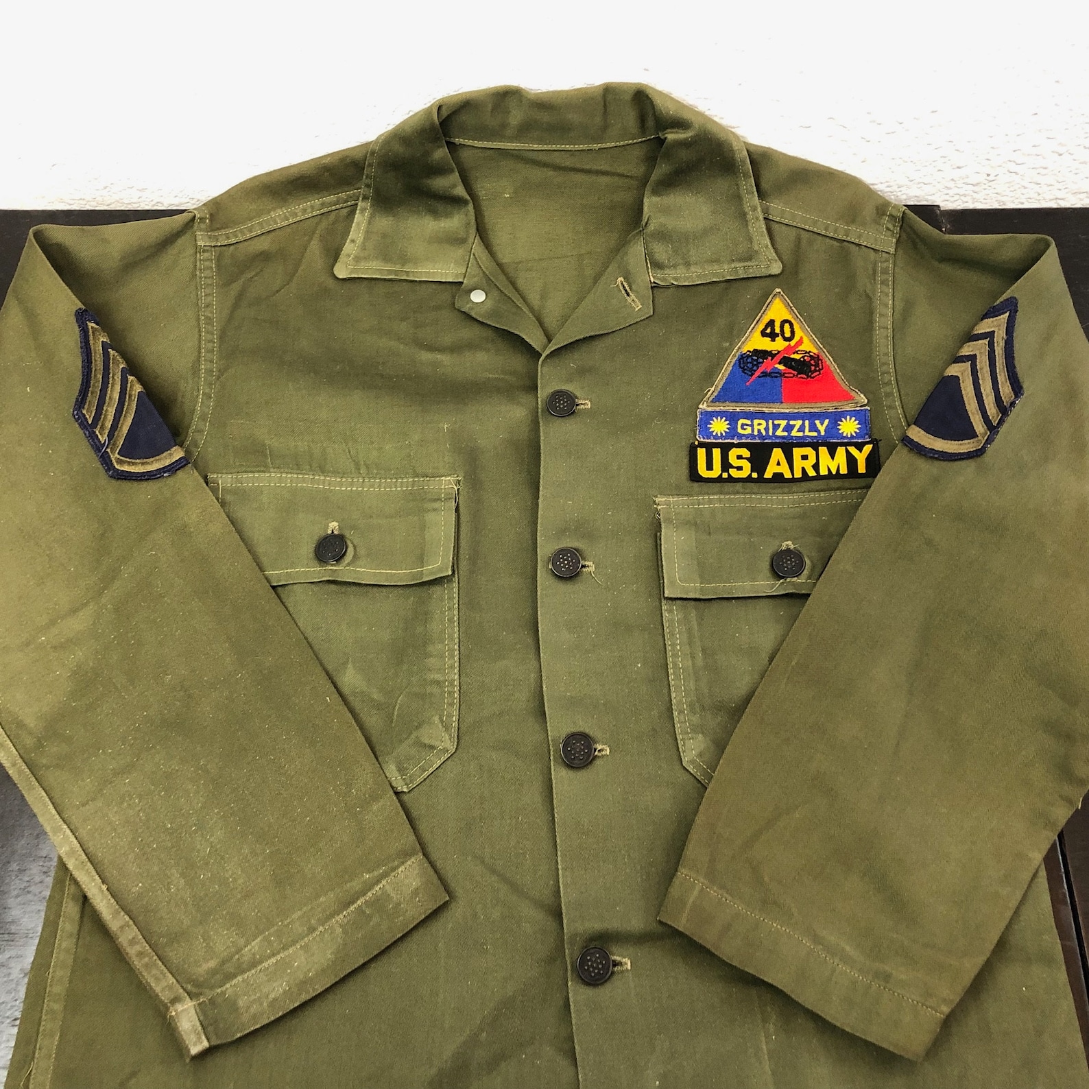 US Army 1950/60’s OG-107 Cotton Sateen Fatigue Shirt Utility Uniform ...