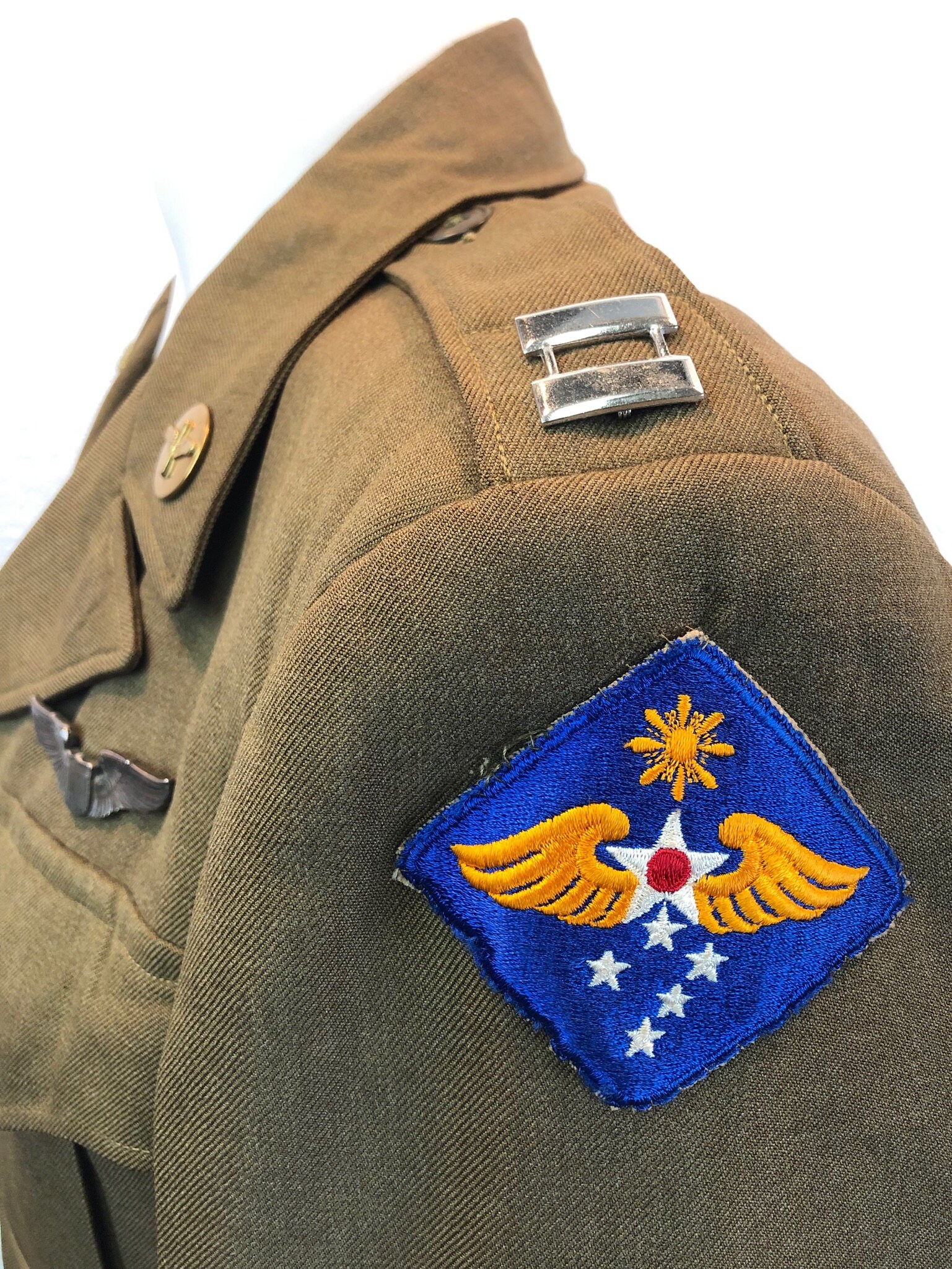 U.S. AAF WW2 1940's Ike OD Wool Field Jacket Rare Far East Air Force ...