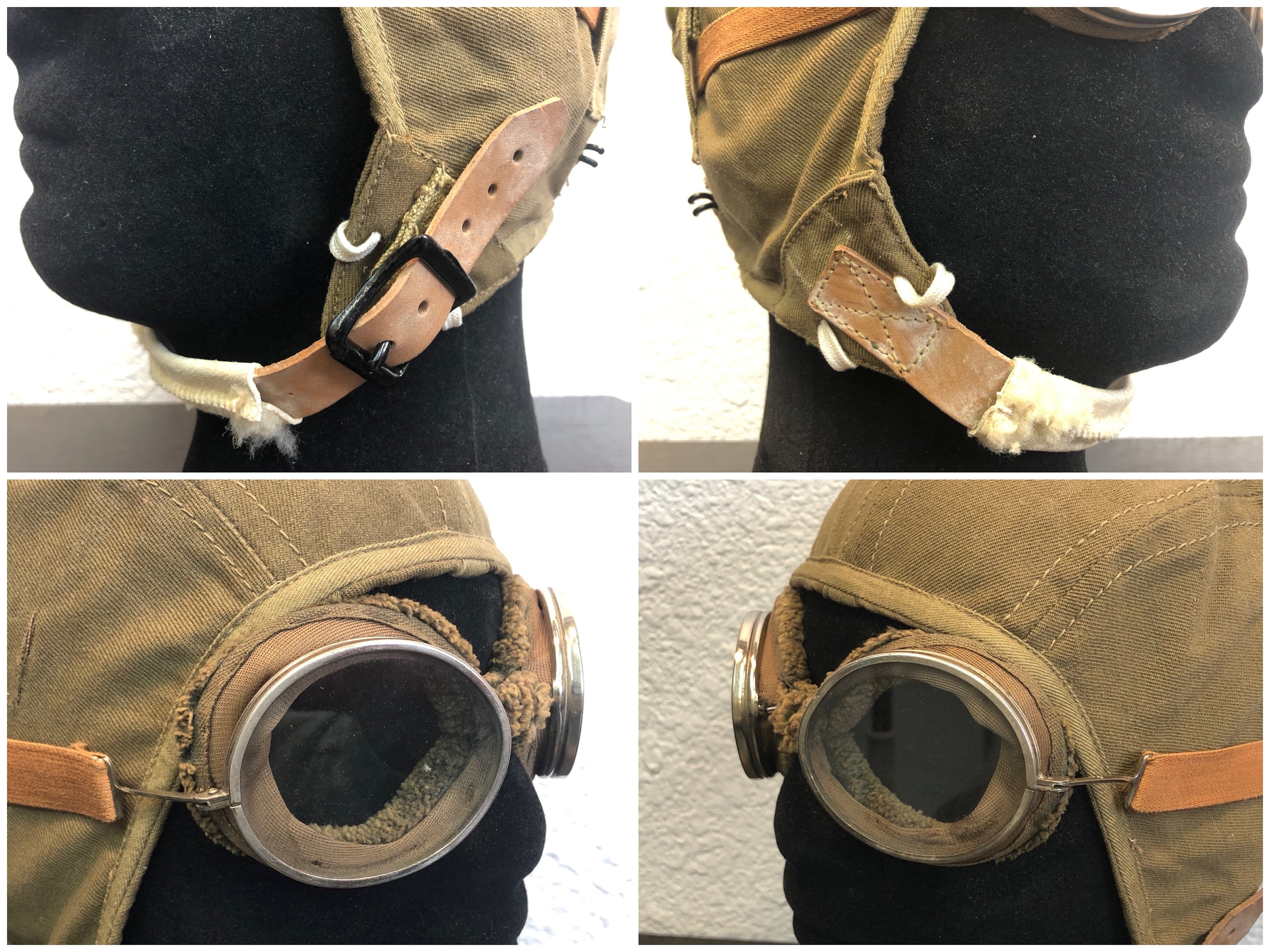 WW2 1940s USAAF Type A-9 Summer Flying Helmet Medium Size Including ...