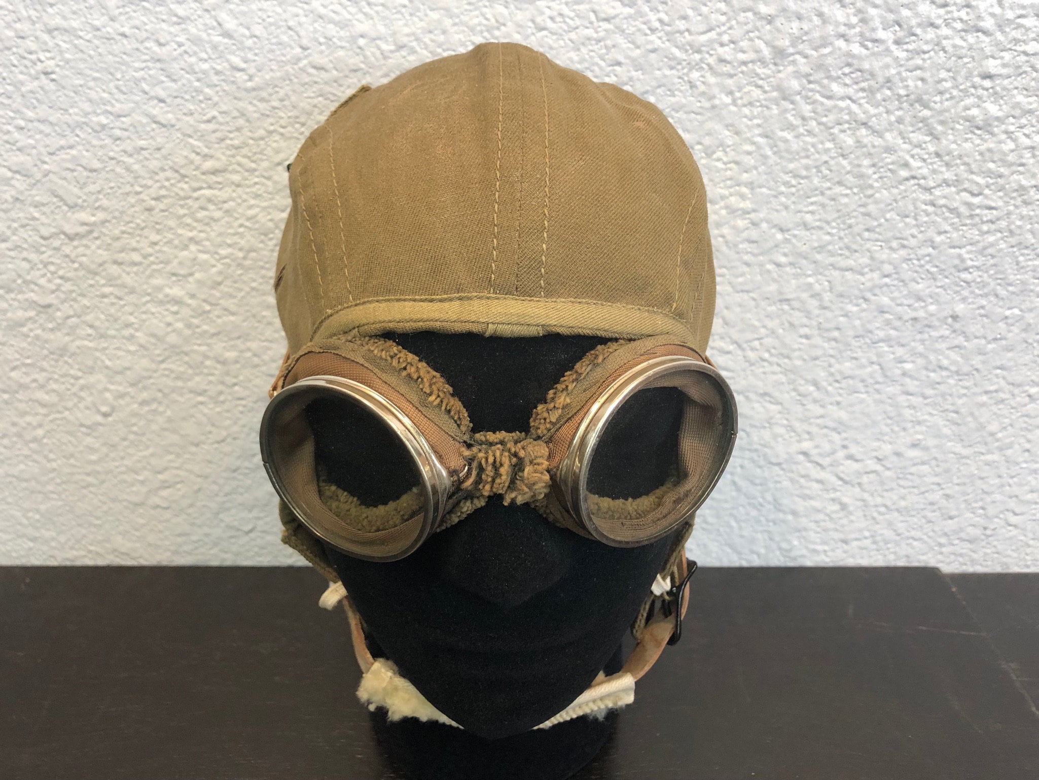WW2 1940s USAAF Type A-9 Summer Flying Helmet Medium Size Including ...