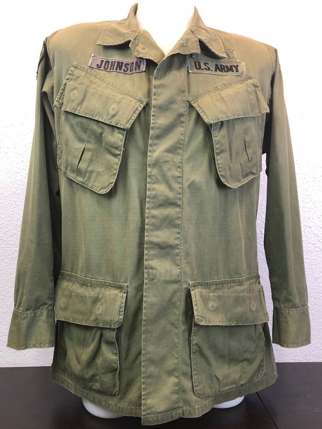 US Army Vietnam War Tropical Combat Uniform Shirt 1st Cavalry “aka ...