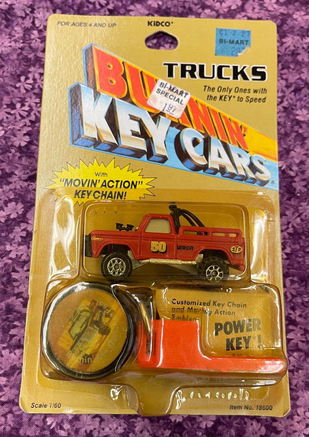 Kidco Key Cars Power Key Burnin Diecast Truck 18600 1981 Sealed in ...