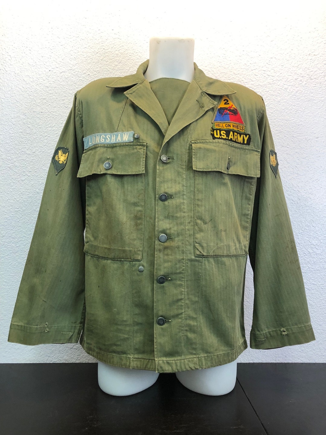 US Army WW2 Early 1940's H.B.T. Jacket Special 45D Gas Flap Hell on ...