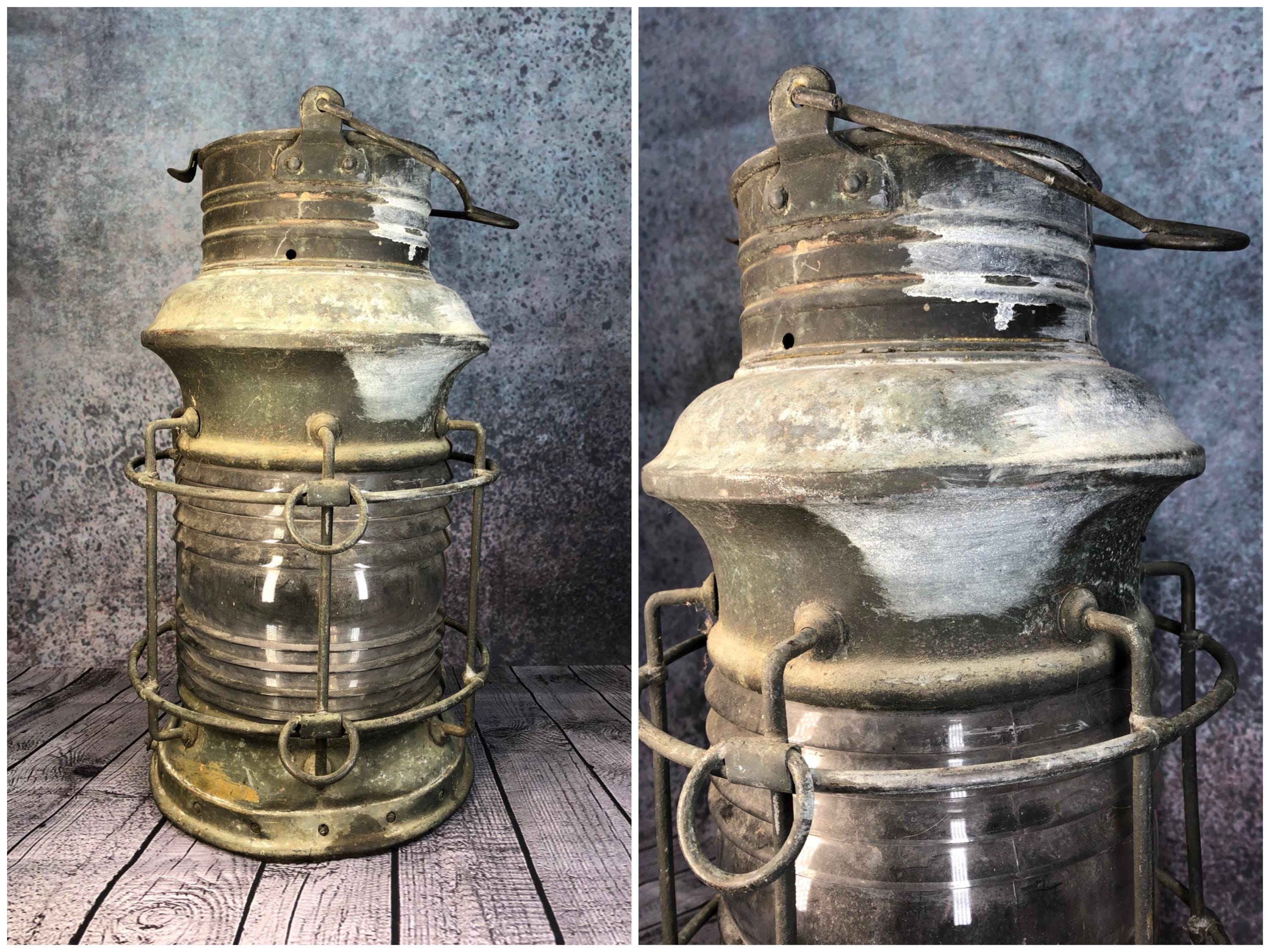 WM Porter and Sons Ship Lantern Huge Nautical Brass Marine Lamp New York 271 Pearl St NY - Etsy