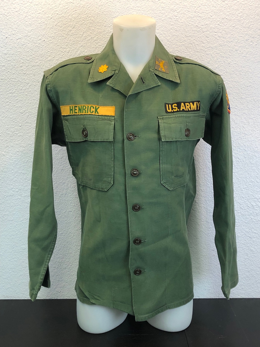 U.S. Army 50s Korean War Era GI OG-107 Cotton Sateen Utility Uniform ...