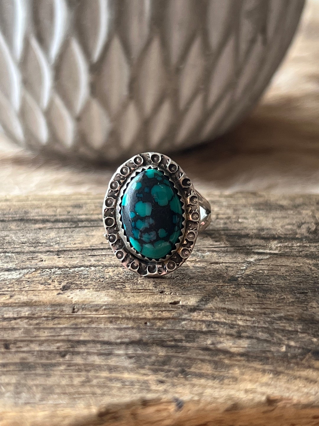 Women's Spider Web Turquoise Ring; Sterling Silver, Handmade ...