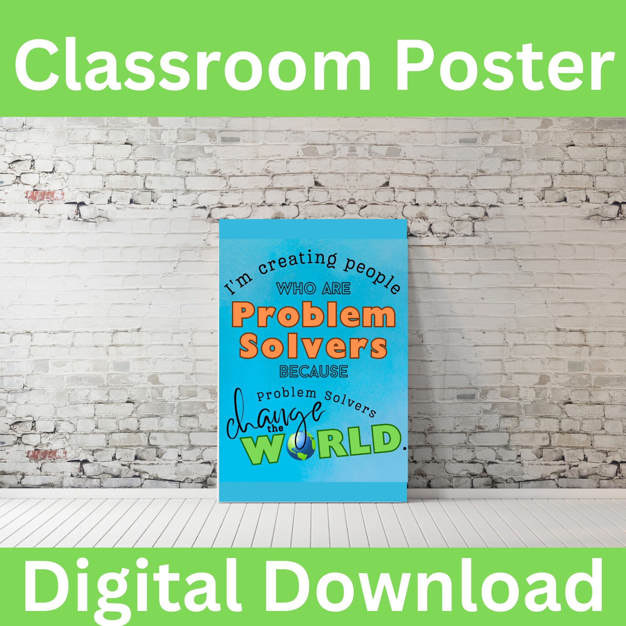 Problem Solvers Classroom Poster Digital Download Classroom Decor Math ...