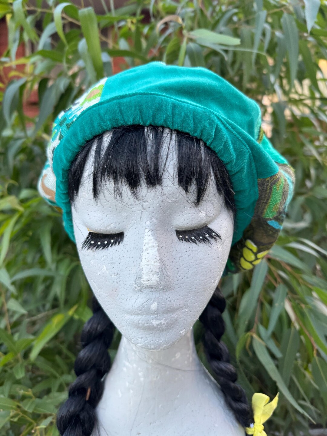 Coco- Patchwork Beret/winter Cap: Teal Turquoise Jade Patchwork ...