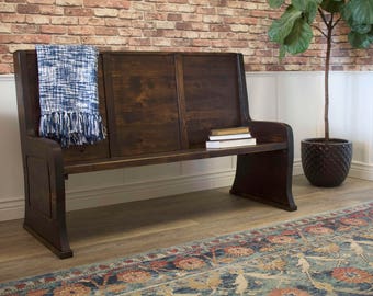 Entryway bench with back | Etsy