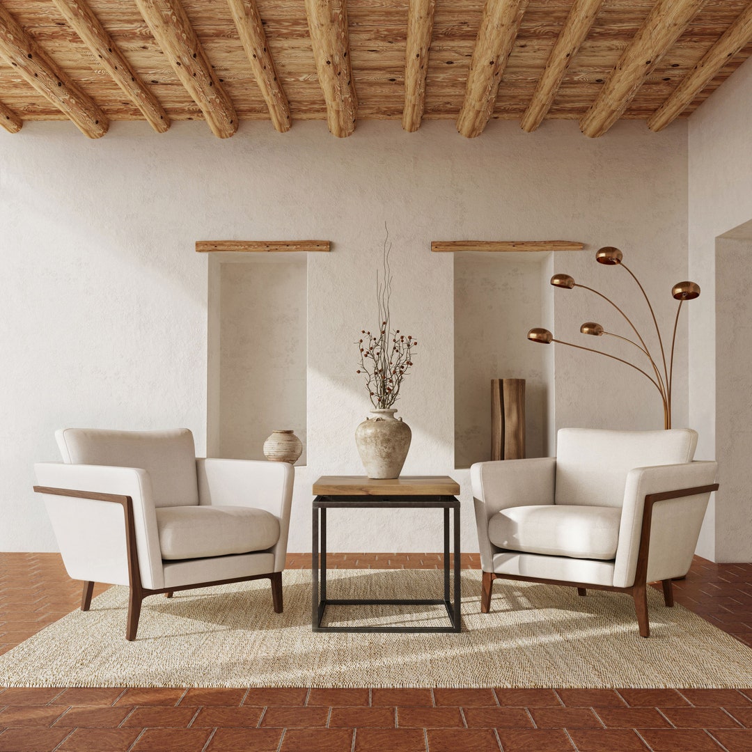 Floating Top Steel Base End Table - Etsy