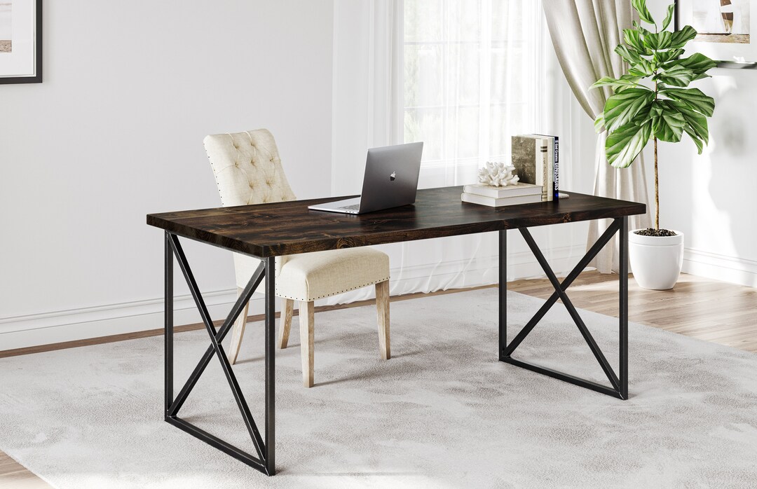 Contemporary Hardwood Writing Desk - Etsy