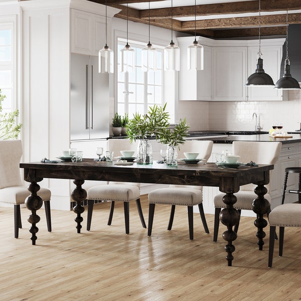 Turned Leg Table - Etsy