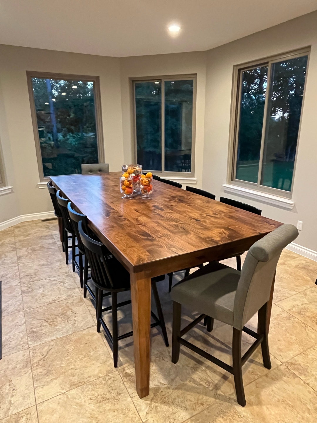 Ava Parsons Hardwood Dining Table - Etsy