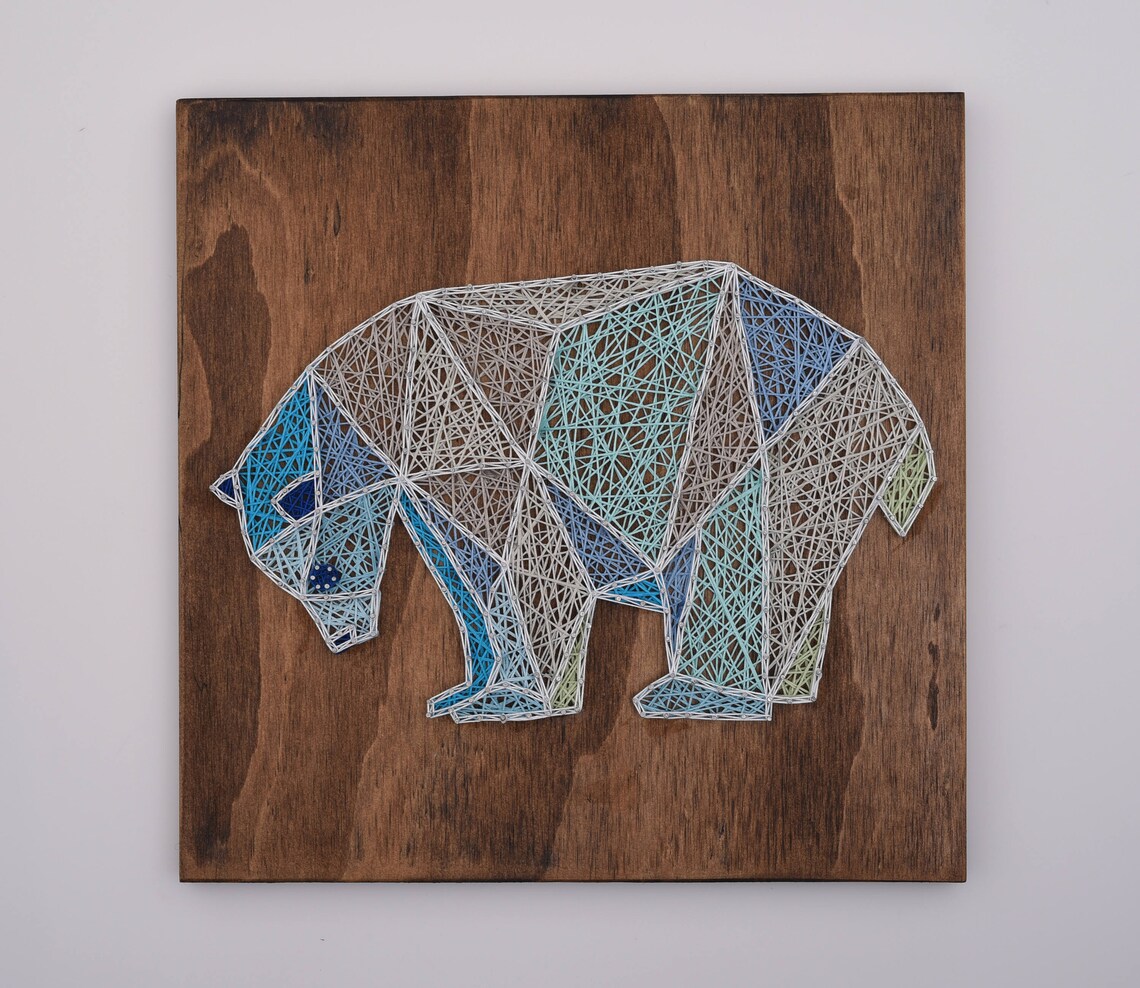 Geometric Bear String Art - Etsy