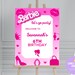Doll Party Sign, Doll Birthday Party, Hot Pink Birthday Party Sign ...